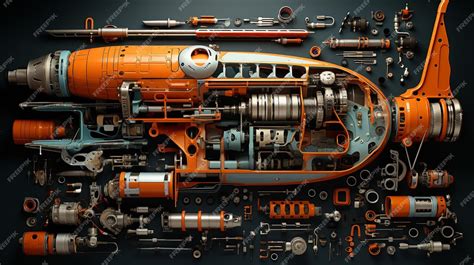 Premium Ai Image Exploded View Of Drill Machine