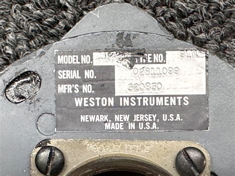 520850 Weston Instruments 1172 Course Deviation Indicator