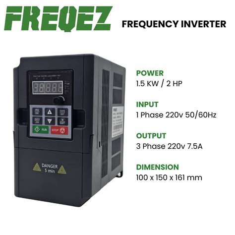 Jual Inverter Vfd 15kw 2hp Input 1phase 220v Output 3phase 220v