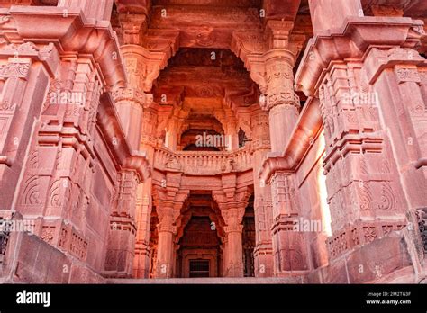Ancient Hindu Temple Architecture From Unique Angle At Day Shot Taken