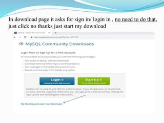 Installation Guide For Mysql In Windows PPTX Operating Systems Computer Software And