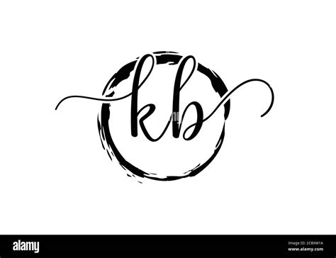 Initial Monogram Letter K B Logo Design Vector Template K B Letter Logo Design Stock Vector