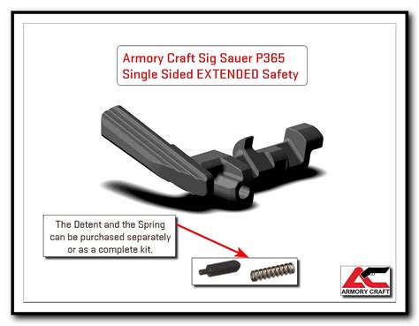 Sig Sauer P365 P365xl Xmacro Positive Reset Trigger Return Spring 10 Armorycraft
