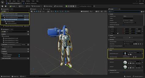 adding a first person camera mesh and animation unreal engine 5 6