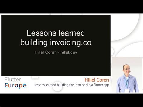 flutter europe conference talk lessons learned building the invoice
