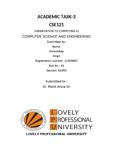 Amandeep Singh 12303801 Academic Task 3 Cse Orientation To