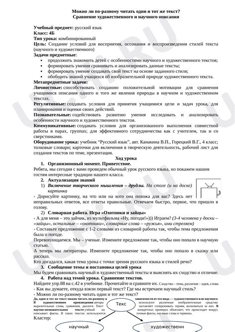 🟥 Заметки для презентации №7 по теме “План урока русского языка Можно ли по разному читать один