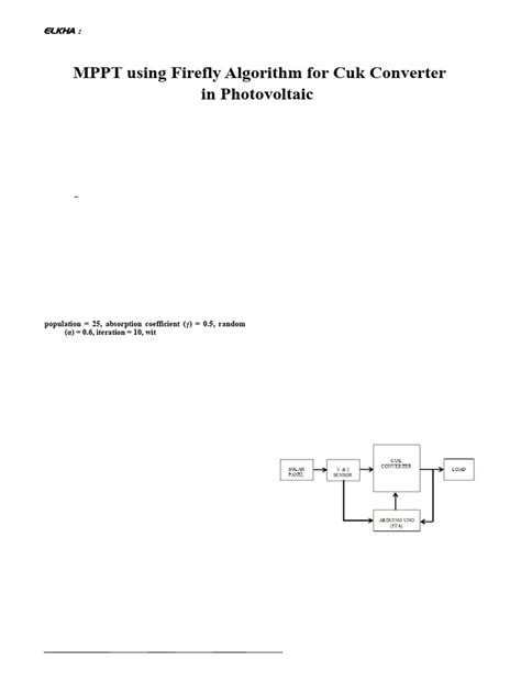 Mpptusingfireflyalgorithmforcukconverterin Pdf