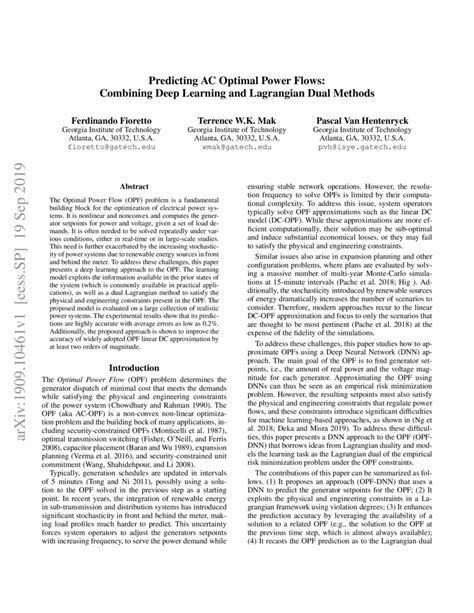 Predicting Ac Optimal Power Flows Combining Deep Learning And