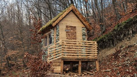 House Made Of Wood And Stone Diy Youtube