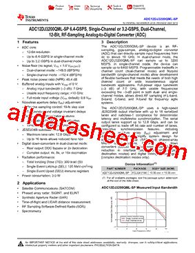 ADC DJ QML SP Datasheet PDF Texas Instruments