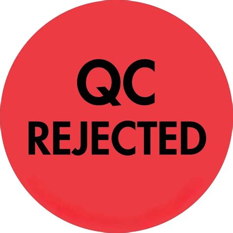 Qc Rejected Label Quality Control Tracking For Rejected Items Ampac Supplies