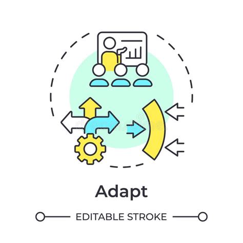 Adapt Multi Color Concept Icon Stock Vector Illustration Of Round