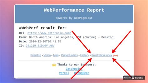 webperformance report on linkedin webperf ux seo frustrationindex