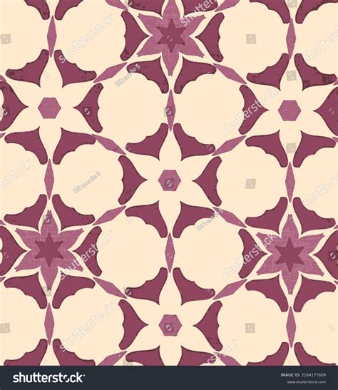 Ajrakh Pattern Block Print Batik Print Stock Illustration 2164177609