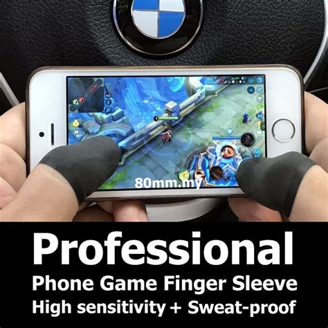 Mobile Finger Sleeve Touch Screen Game Controller Sweatproof Gloves For