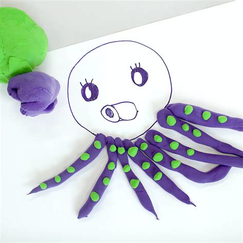 점토 문어 만들기