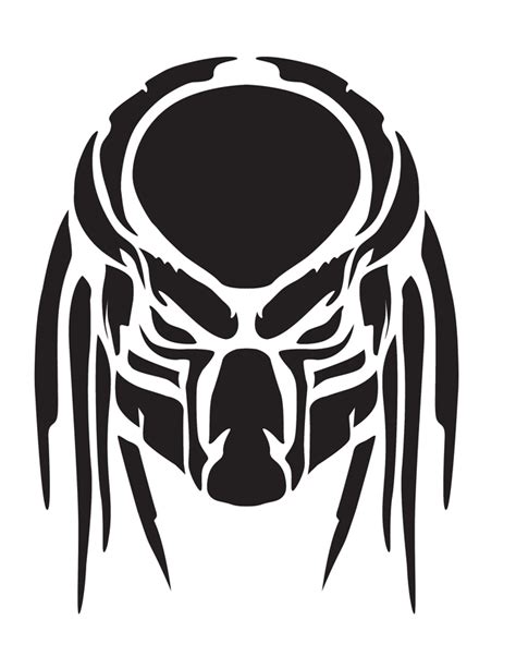 Printable Predator Pumpkin Stencil Printable Stencils