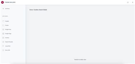 elementor error cookie check failed r elementor