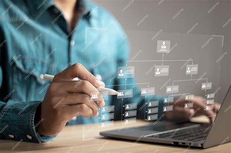 Premium Photo Organization Chart With Hierarchy Structure Of Teams