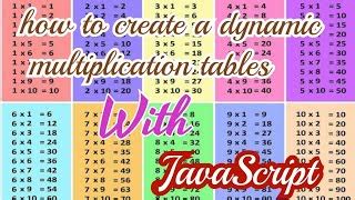 How To Create Multiplication Table Using Html Css And Javascript Divo Tips Mp3 & Mp4 Download ...