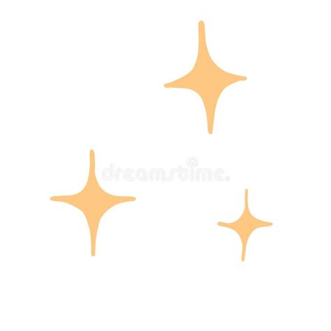 blinking stars icons in cartoon flat style hand drawn vector