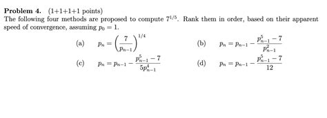 Solved Problem 4 1 1 1 1 Points The Following Four