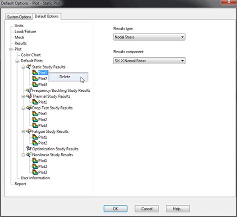 SOLIDWORKS Simulation Options