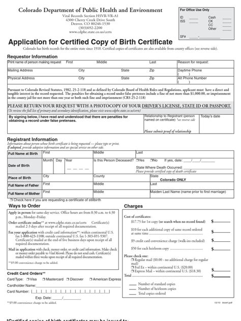 Colorado Bc Pdf Colorado Birth Certificate