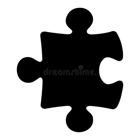 Puzzle Piece Unity Symbol Silhouette Stock Illustration Illustration