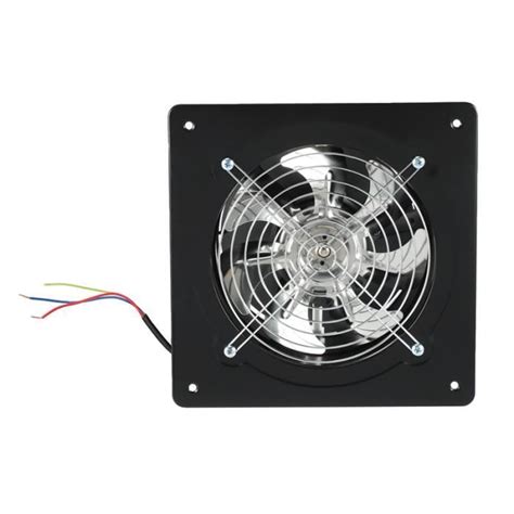 Noir Ventilateur Dextraction Mural De 7 Pouces 50w 220v À Faible Bruit Pour Salle De Bain