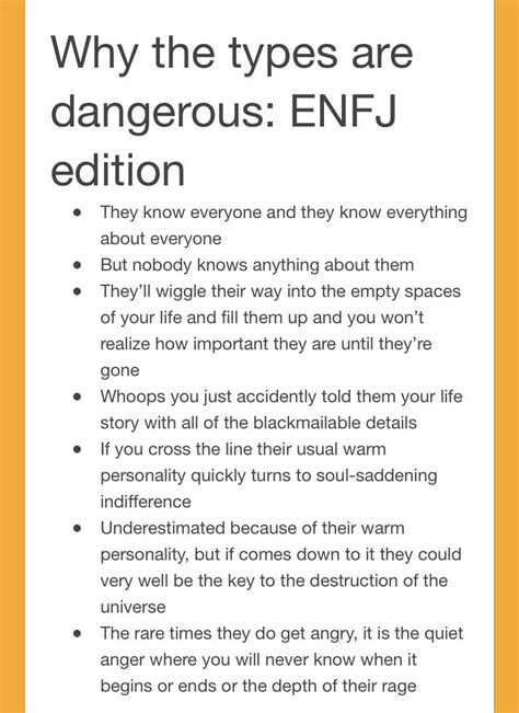 Why The Types Are Dangerous ENFJ Edition R Enfj