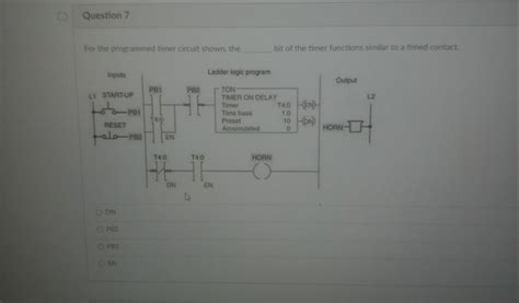 Solved Question For The Programmed Timer Circuit Shown Chegg