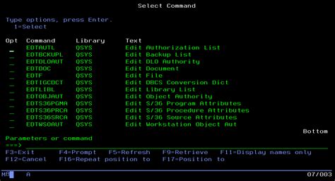 23 Most Common As400 Commands As400 Iseries