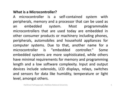 Microcontroller Pptx