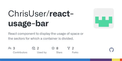 github chrisuser react usage bar react component to display the