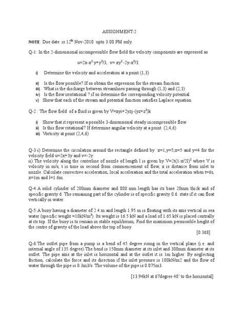 Assignment 2 Pdf Pressure Measurement Pressure