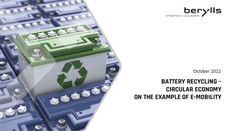 Battery Recycling Circular Economy On The Example Of E Mobility