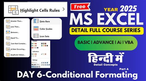 Excel Training Day 6 Conditional Formatting Tabs Cover Exceltutorial Youtube