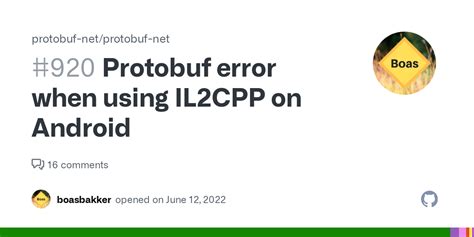 protobuf error when using il2cpp on android · issue 920 · protobuf net
