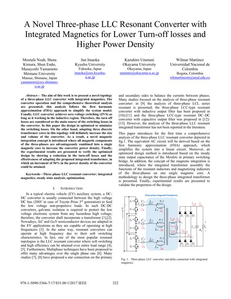 pdf a novel three phase llc resonant converter with integrated