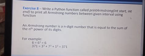 Solved Exercise 8 Write A Python Function Called