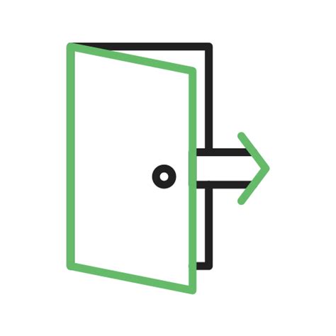 Exit Door Generic Color Outline Icon