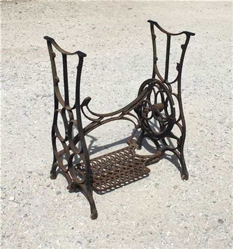 Treadle Sewing Machine Cast Iron Base Industrial Age Singer Steampunk PL Treadle Base Table