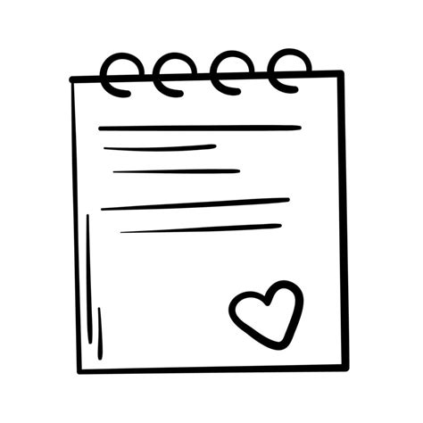 Doodle Notepad Sticker For Notes 10884407 Vector Art At Vecteezy