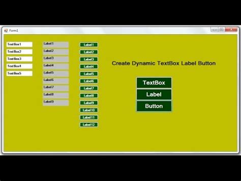 C Code For Create Dynamic TextBox Label And Button In Dot NET YouTube