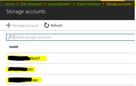 Sql Server How To Configure Storage For Mssql Export Purpose In Azure