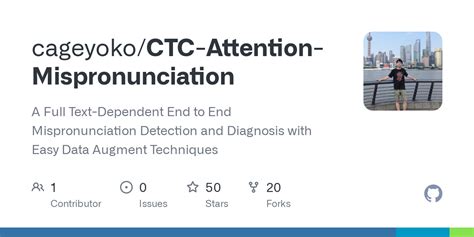 Github Cageyokoctc Attention Mispronunciation A Full Text Dependent