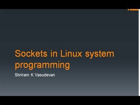 Sockets In Linux System Programming YouTube