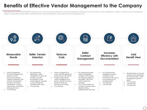 Benefits Of Effective Company Vendor Management Strategies Increase